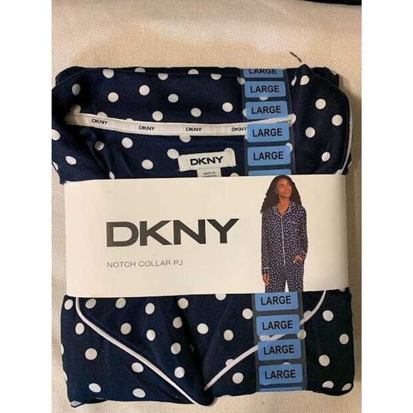 Dkny | Intimates & Sleepwear | Dkny Womens Notch Collar 2piece Long ...